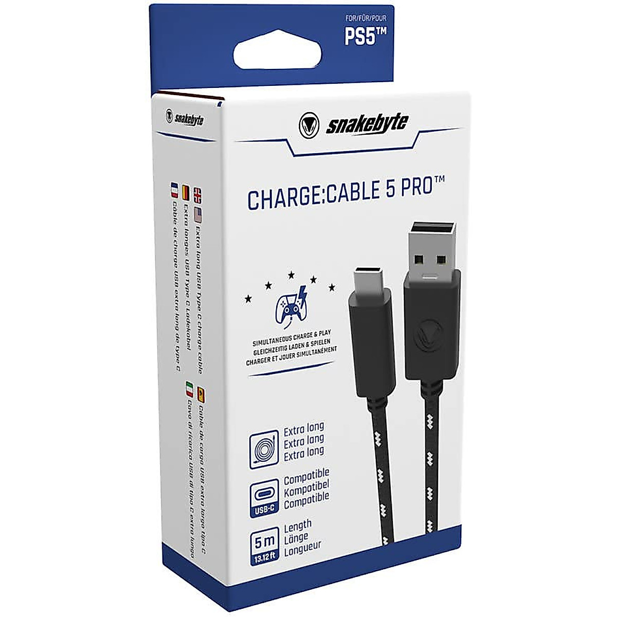 Snakebyte PS5 Charge: Cable Pro (5M) - PlayStation 5