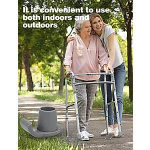 Walker Ski Glides, 2-Pack Universal Skis for Walkers for Seniors Replacement Glide Caps Heavy Duty Walker Assist Accessories