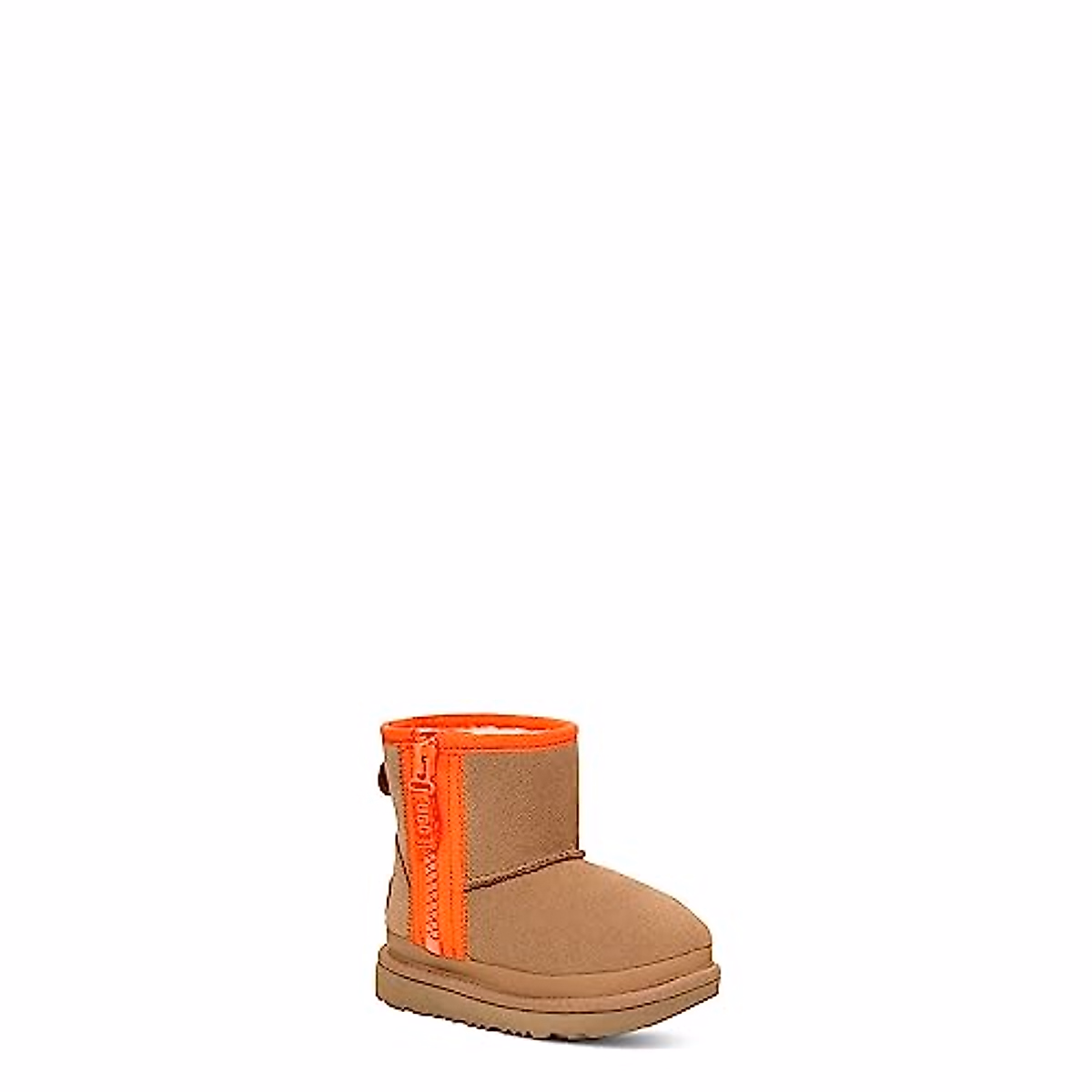 UGG Unisex-Child Classic Mini Zipper Tape Logo Boot, Chestnut, 2 Little Kid