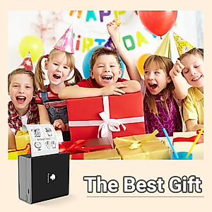 Phomemo M02 Sticker Printer - 2024 Mini Pocket Printer Portable Thermal Inkless Photo Printer via Bluetooth - Good for Exam Notes, Study Notes, Scrapbooking, Journal, Work, Gifts