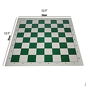 Yushifa Portable Chess Sets 2 in 1 Chess Set with Wood Chess Board，Travel Chess Set 13" X 13" Roll-up Chess Board Chess Board Set for Beginner Kids Chess Board Game (Color : Chess Set 2 in1)