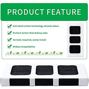 KEEPOW Paultra2 Refrigerator Air Filter Replacement for Frigidaire Gallery Pure Air Ultra II, Electrolux 242047805, 5303918847, EAP12364179, Pure Air II (8 Pack)