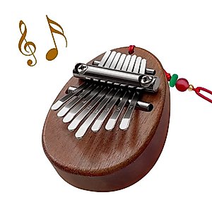 Kalimba Thumb Piano 8 Keys - Portable Mini Size Finger Piano Marimba Musical Instruments Solid Wood Mibra Gift for Kids and Piano Beginners Professional (Mini Size)