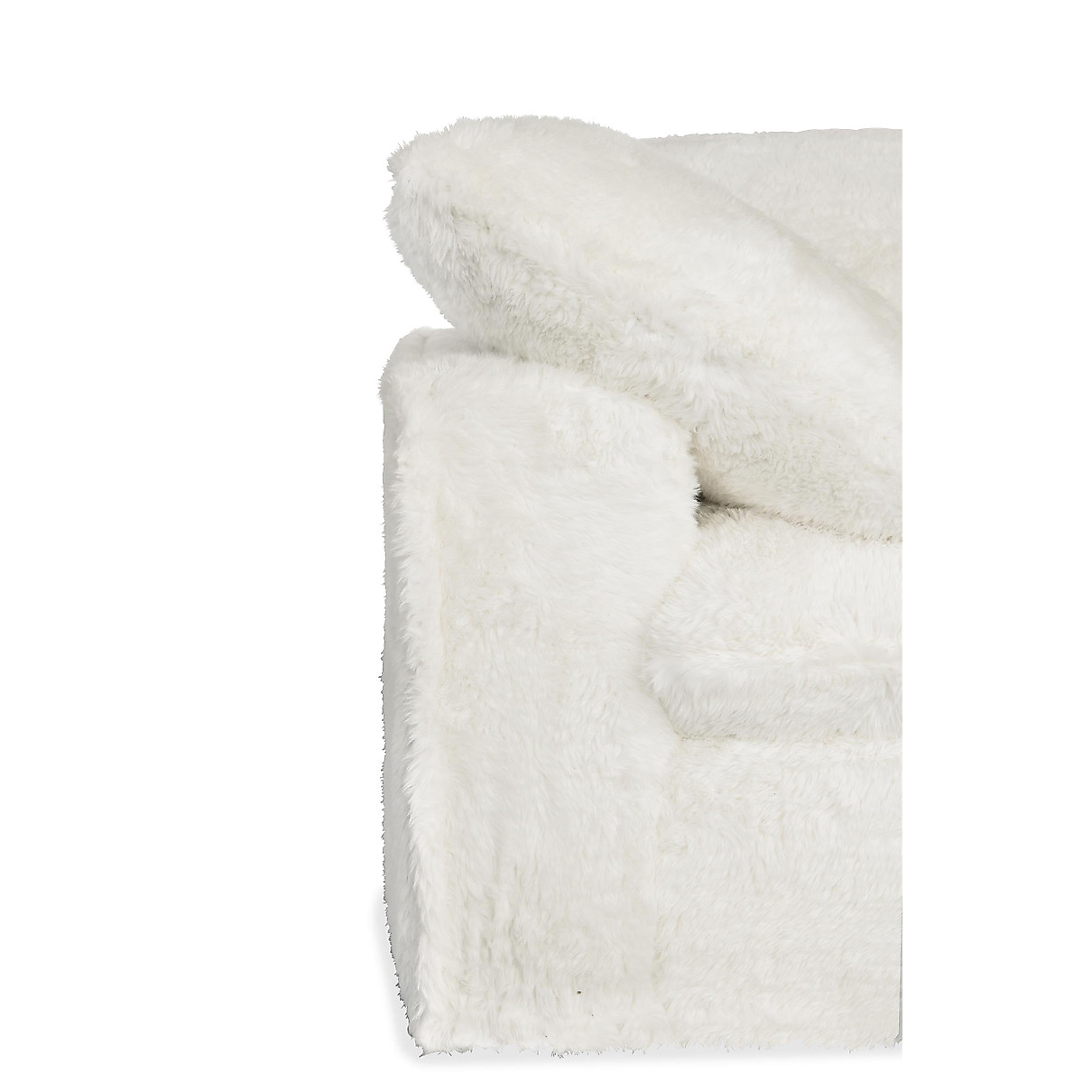 Barefoot Mega Plush 3-Seat Sofa in White Fabric by Hooker Furnishings