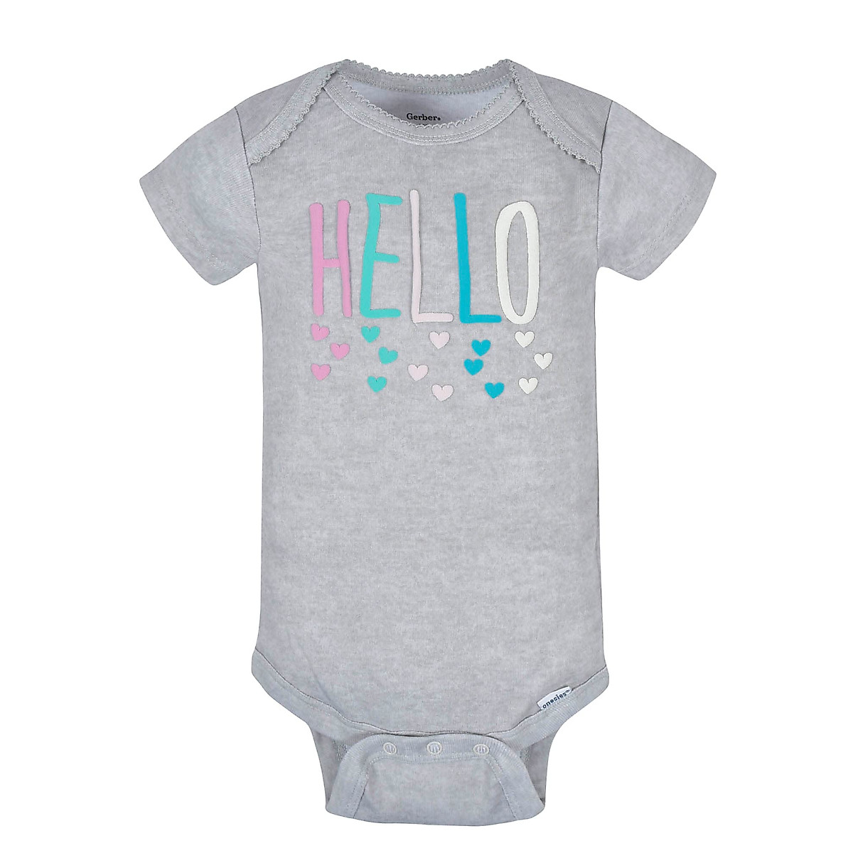 Gerber Baby Girl's 8-Pack Short Sleeve Onesies Bodysuits, Clouds, Newborn