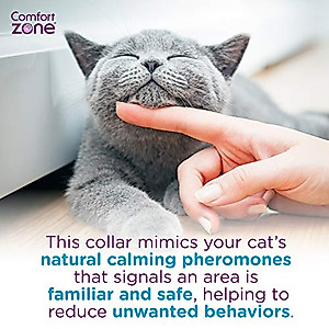 Comfort Zone Cat Calming Collar, 4-Pack; Pheromones to Reduce Scratching, Spraying & More