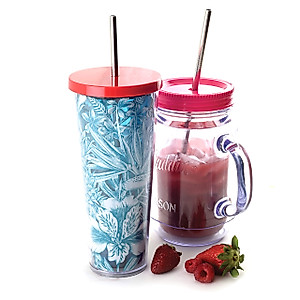 Norpro Stainless Steel 11-Inch Drinking Straws with Cleaning Brush