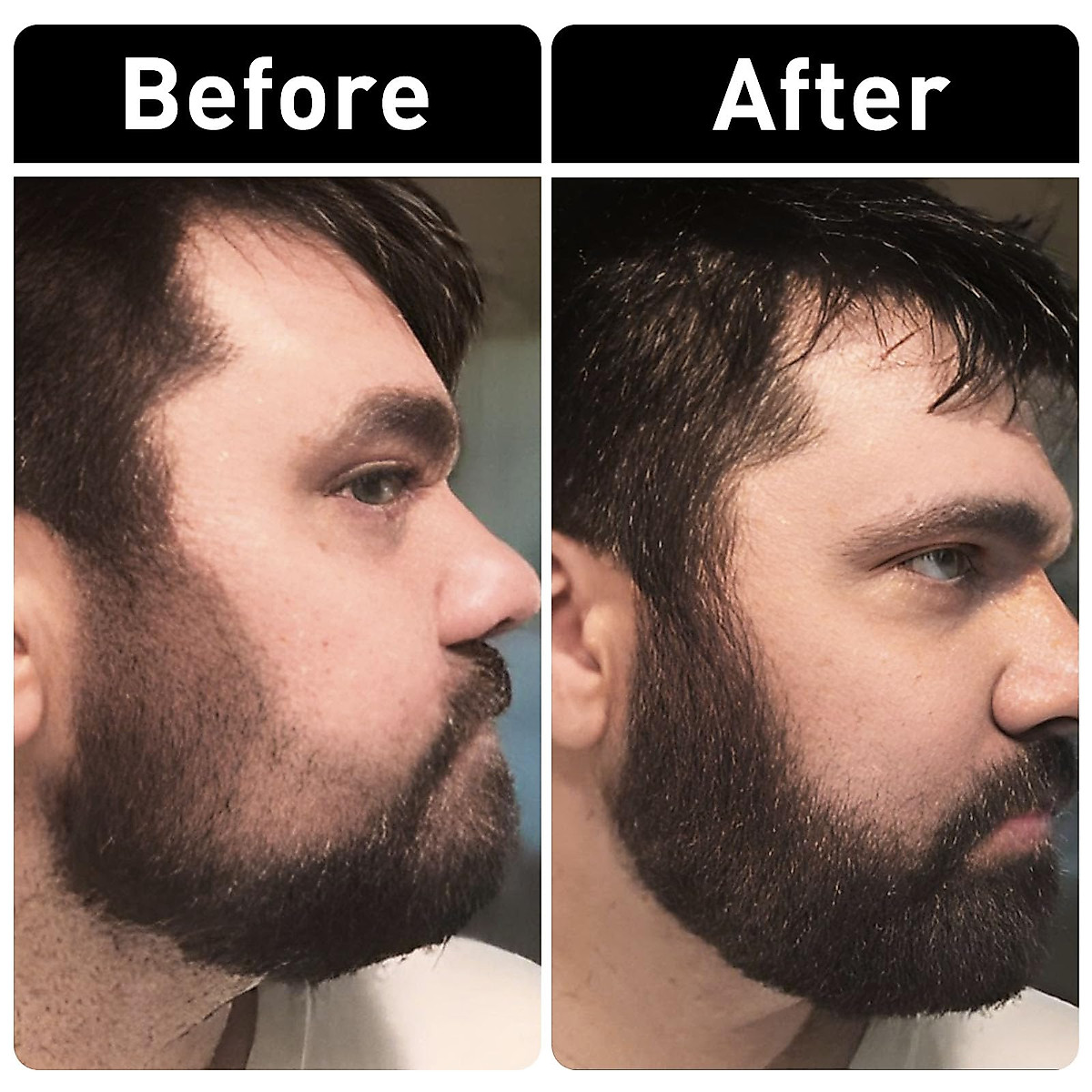 2PCS Beard Pencil Filler for Men - Sweat Proof, Water Resistance, Long Lasting & Natural Finish barber Pencil, Mustache Repair Shape(BLACK)