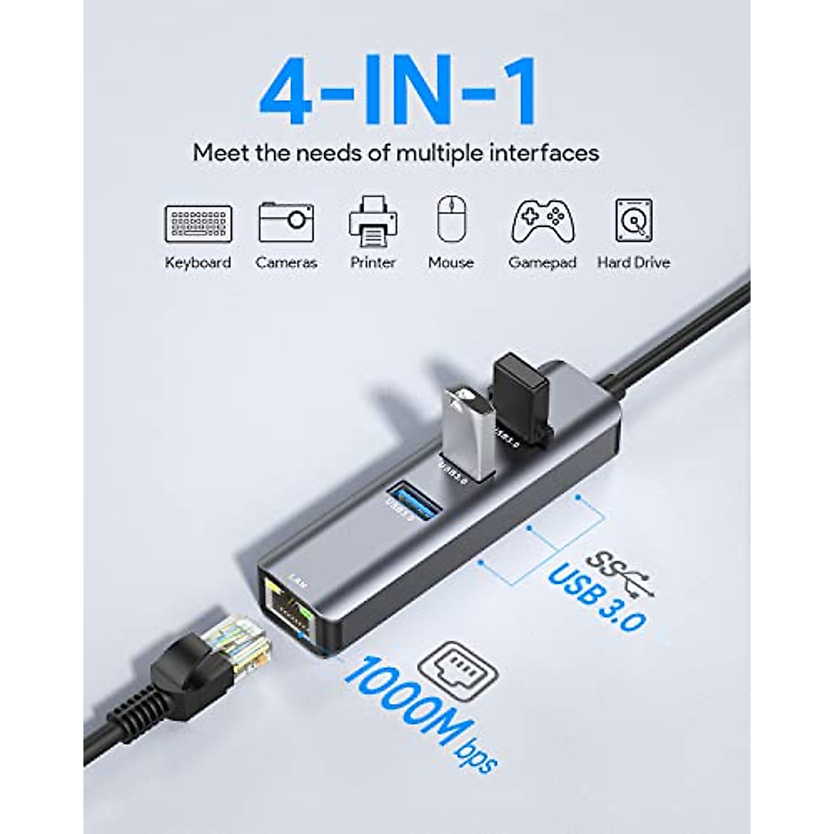 USB C to Ethernet Adapter, Vilcome RJ45 to USB C Thunderbolt 3/Type-C ...