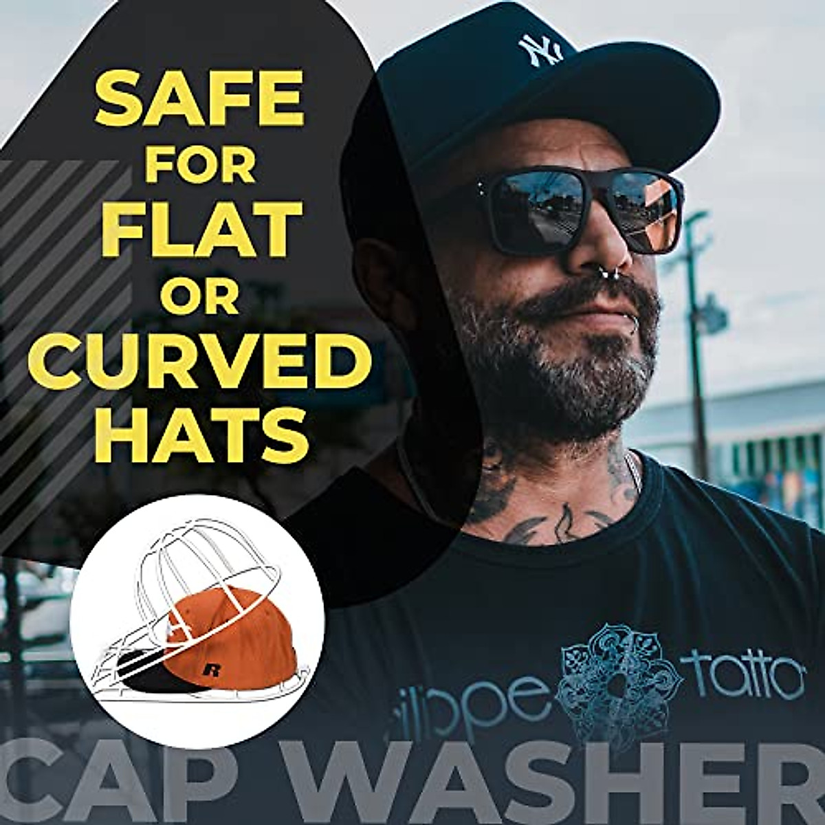 BallcapBuddy Cap Washer the Original Hat Cleaner for Baseball Caps Washing Machine and Dishwasher Cap Cleaner Hat Washer Made in USA (3-PACK white)