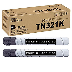 RUYY (Black,2 Pack) TN321K | A33K130 TN-321 Toner Cartridge Replacement for Konica Minolta Bizhub C224e C364e C284e C224 C284 C364 C364e Toner Kit Printer