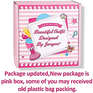 73Pcs Dolls Fashion Set for Dressing up Dolls, Included 18Pcs Wedding Party Outfits Clothes and 55Pcs Doll Accessories Shoes Bags Necklace Girls' Gifts