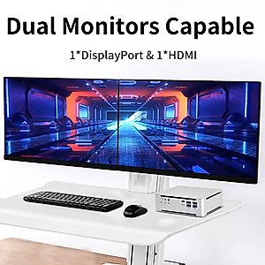 msecore Mini PC with Core i7-7700HQ, 32GB DDR4 RAM, 1T NVME SSD Desktop Computer, 4K@60Hz, HDMI, DP, Dual Monitor Capable, Wi-Fi, Bluetooth, Windows 11 Pro