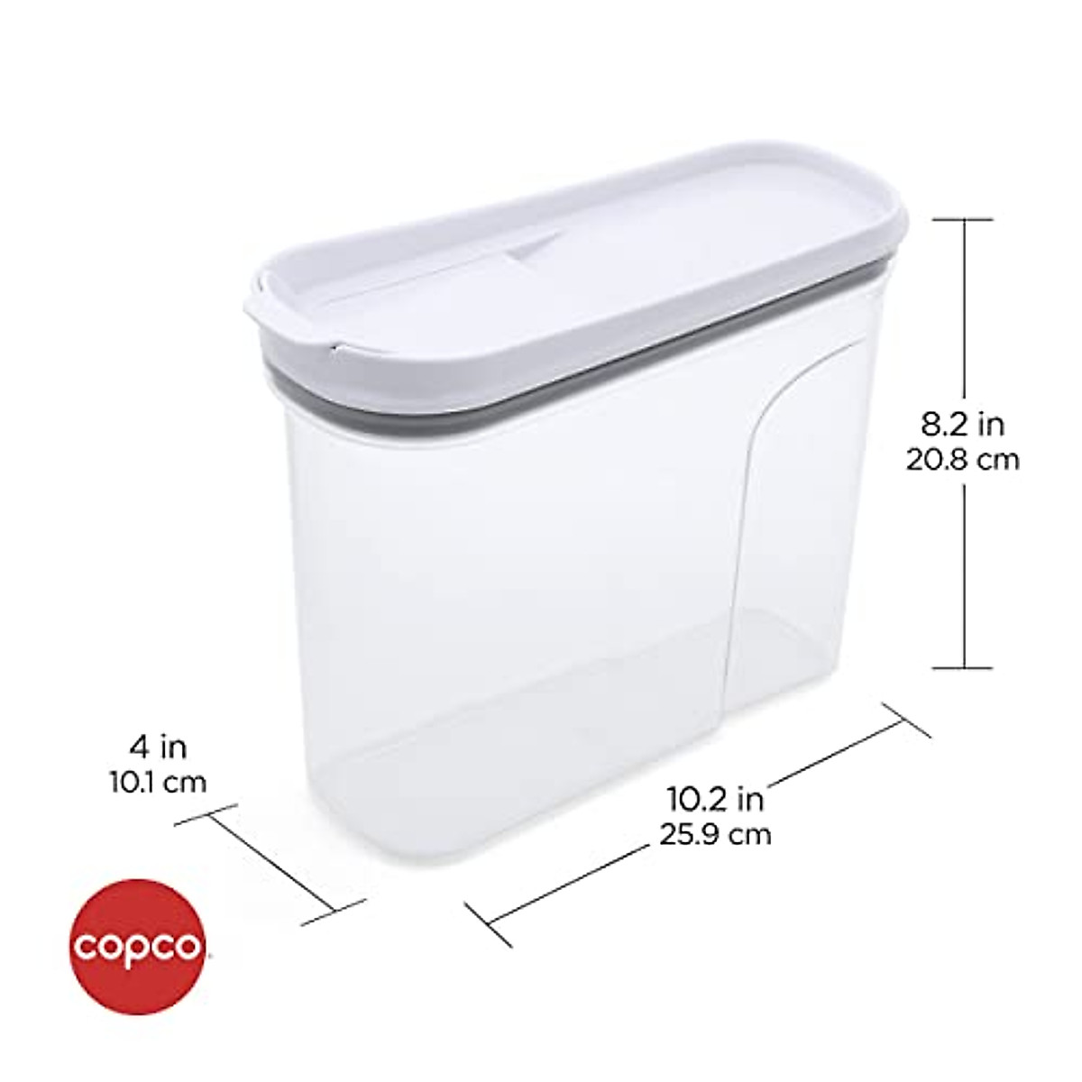 Copco Cereal Storage Container, 2.64-Quart, Clear