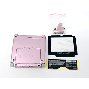 RGRS Replacement Pink Full Housing Shell Case Repair Parts Kit w/Lens & Screwdriver for Nintendo Gameboy Advance SP GBA SP Console… [video game] [video game]