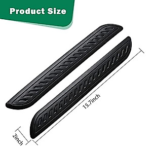 gunhunt 2 PCS Car Bumper Anti-Collision Strip, 15.7" x 2" PVC Wear-Resistant Anti-Scratch Protective Devices, Front and Rear Corner Bumper Body Decoration, Universal for Most Cars Accessories (Black)