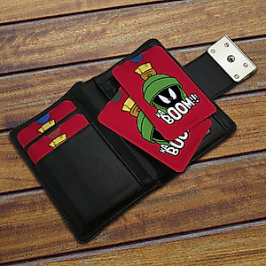 Looney Tunes Marvin the Martian Kaboom Credit Card RFID Blocker Holder Protector Wallet Purse Sleeves Set of 4