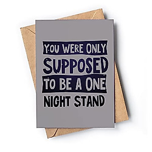 Funny anniversary card for him or her with envelope | Fun and joke present for birthday for husband or wife | Naughty card for Valentine’s Day | Dirty love card for boyfriend or girlfriend