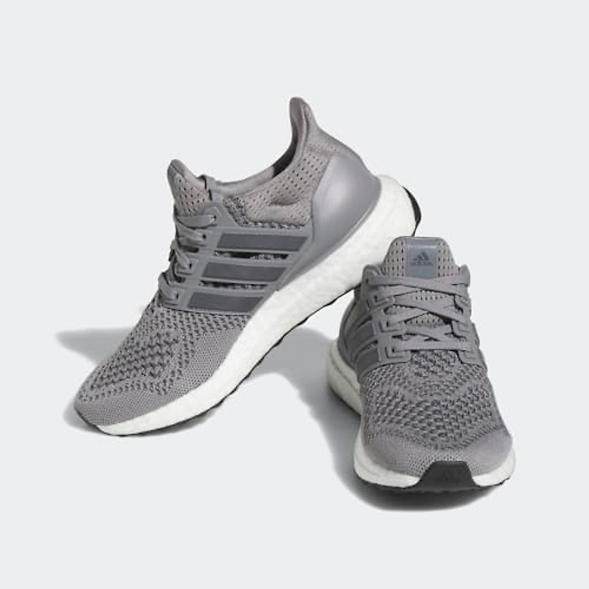 adidas Ultraboost 1.0 Running Shoe, Grey/Grey/Black, 4 US Unisex Big Kid