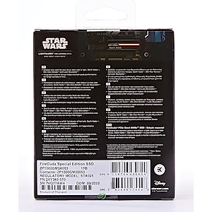 Seagate Lightsaber Collection Special Edition FireCuda SSD 1TB Solid State Drive - M.2 PCIe Gen4 ×4 NVMe 1.4, up to 7300MB/s, Customizable RGB LED Lightsabers (ZP1000GM3A053)