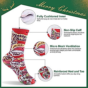 qiwip Assembly-Free Soda Can Organizer for Refrigerator - Fancy Christmas Crew Socks for Women & Men