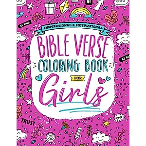 Inspirational & Motivational Bible Verse Coloring Book for Girls: Over 35 Beautiful Lettering Designs of Quotes and Verses of the Scripture for Ages 9-14 Years Old