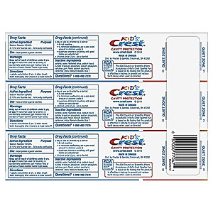 Crest Kid's Cavity Protection Toothpaste (children and toddlers 2+), Sparkle Fun, 4.6 Oz (Pack of 3)