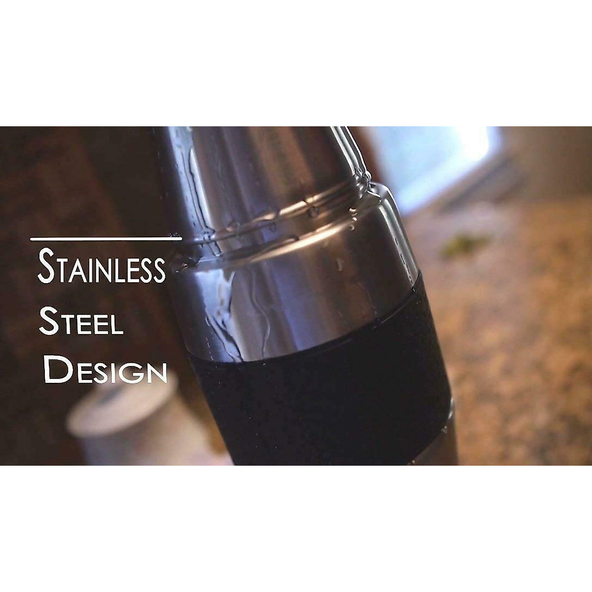 Ovente Stainless Steel Double Walled Vacuum Insulated Mug 26 Ounce, BPA-Free Leak Free and Spill Proof with Removable Cup, Portable Easy Travel and Clean Perfect for Hot or Cold Drinks, Silver TSA26S