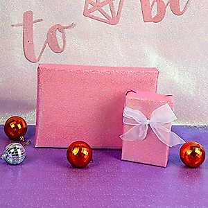 WRAPAHOLIC Wrapping Paper Roll - Mini Roll - 17 Inch X 33 Feet - Pink Paper With Rainbow Shiny for Birthday, Wedding, Mother's Day, Valentine's Day, Holiday, Baby Shower