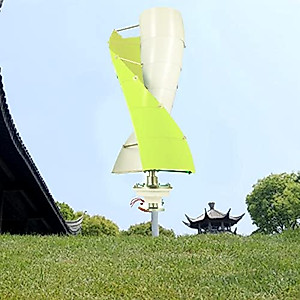 QAZNHODDS Spiral Wind Power Turbine Generator, 9000W 2 Blades 12V 24V 48V 220V with Controller Vertical Wind Turbine for Home Outdoor Garden,220V