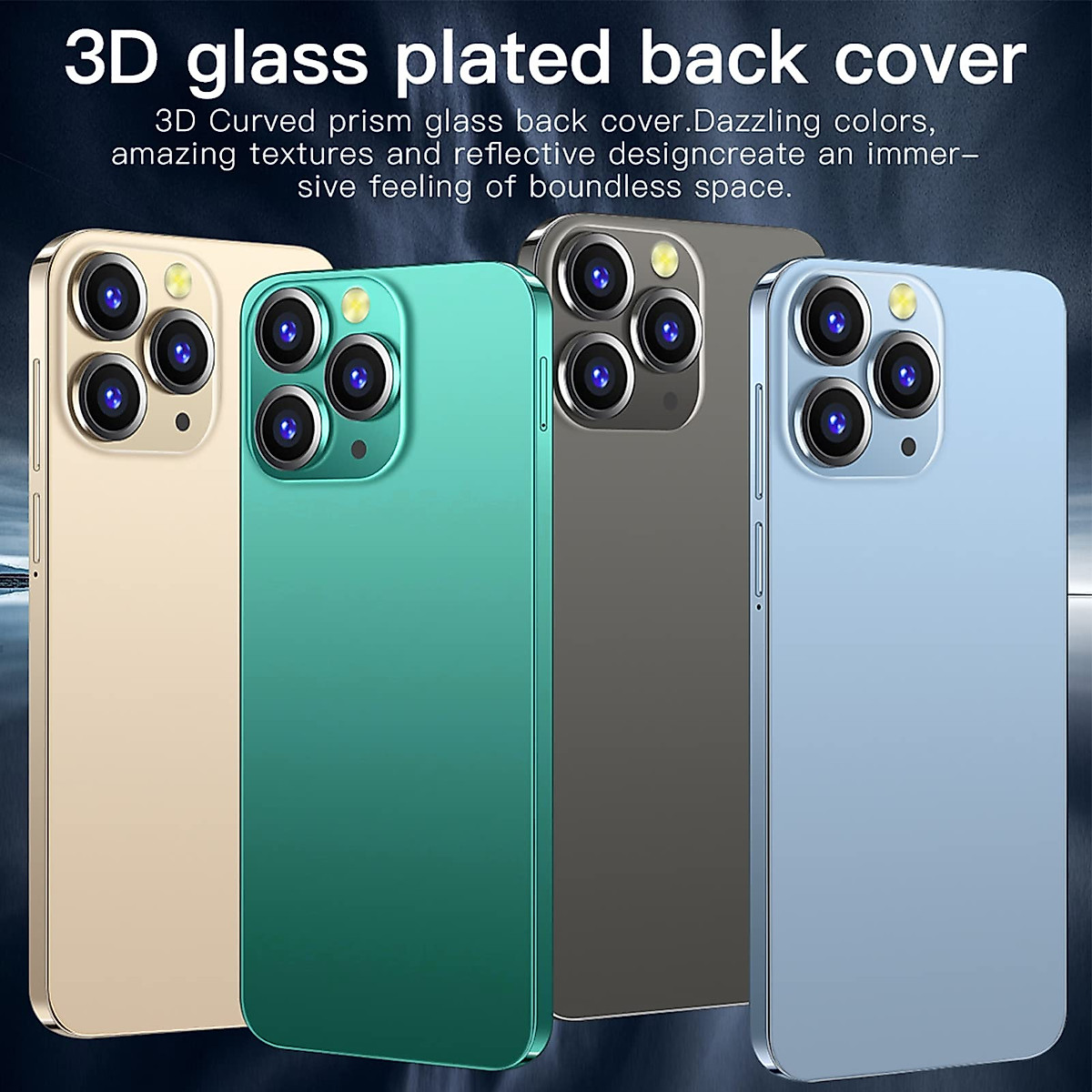 VBESTLIFE 6.1in Unlocked Smartphone 3G Cell Phone for Android, 6.1in HD Screen Dual Card Dual Standby Mobile Phone, 4000mAh Large Battery, Three Card Slots, Face Unlock(Blue)