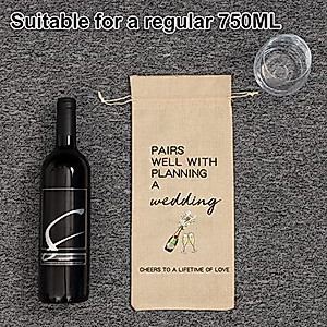 Engagement Gifts for Couples, Boyfriend and Girlfriend Wine Glass and Wine Bag Gift Set, Fiance Fiancee Gift for Him and Her, Bride and Groom Wedding Gifts, Bridal Shower, Engaged Gifts for Newlywed