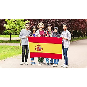 DANF Spain Flag 3ftx5ft Spainish National Flags Polyester with Brass Grommets 3x5 Foot Flag