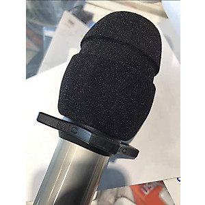 Fielect 10Pcs Microphone Covers Foam Mic Covers Thick Handheld Stage Microphone Windscreen Foam Cover Black for KTV, Dance Ball, Conference Room, News Interviews