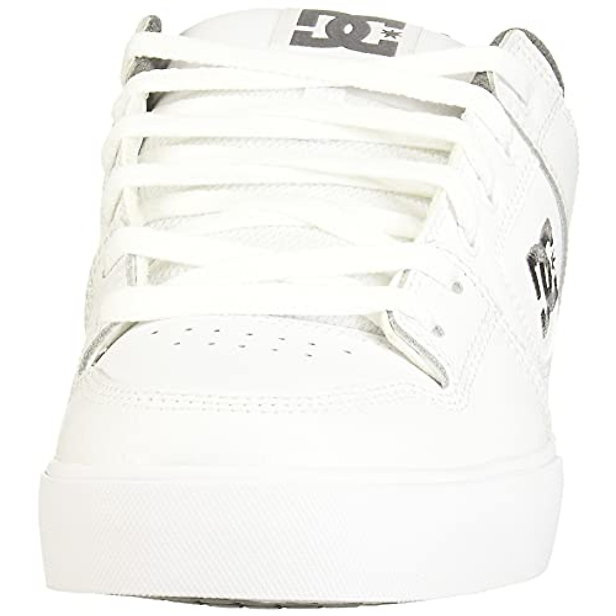 DC Men's Pure Casual Low Top Skate Shoe, White/Battleship/White, 8.5 D D US