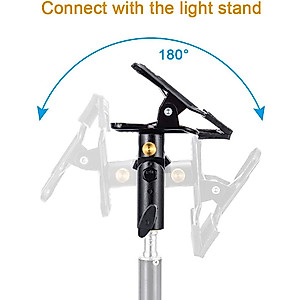 UTEBIT Photography Reflector Holder for Light Stand(2 Pack),Heavy Duty Metal Clamp Holder, Light Reflector with Stand, Photo Umbrella Clamps for Studio, Light Stand