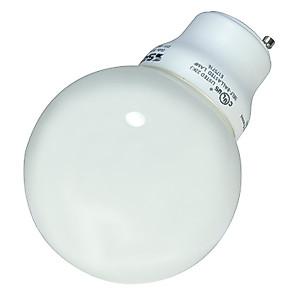 Satco S8221 Transitional Light Bulb in White finish, 4.44 inches, 15-Watt GU24 base, 2700K soft white bulb, Energy Star rated