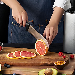 Santoku Knife, 7 Inch Ultra Sharp Professinal Chef Knife, German High Carbon Stainless Steel kitchen knife with Ergonomic Handle Design, Kitchen Knives for Chopping Vegetable and Cooking