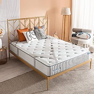 Twin Mattress,Lechepus 10 Inch Premium Hybrid Foam Mattresses in a Box,Pocket Innersprings with Memory Foam for Motion Isolation,Breathable Soft Cover Mattress Medium Firm,10-Years Support