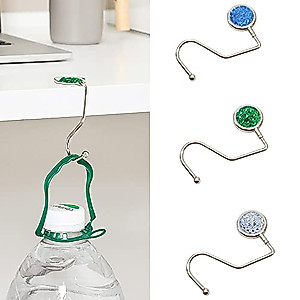 SagaSave 4Pcs Handbag Hook Table Hook Hanger Under Counter Bags Storage Desk Bag Hanger Portable for Girls Women