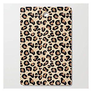 Society6 Leopard Print, Black, Brown, Rust And Tan by Mm Gladden Kitchen Cutting Board (Rectangle)