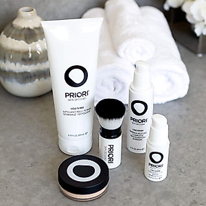 Priori Skincare 2xfoliant Peel + Scrub for Face and Body Lactic Acid Retinol Vitamin C, E At-Home Microdermabrasion Anti-Irritant Dermatologist Tested 6.8 fl oz