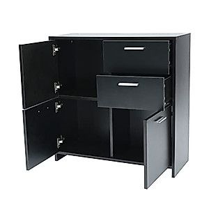 Nightstand Bedside Table Drawer Cabinet Storage Cabinet with 2 Drawers 3 Side Cabinet Modern Style Design Easy Storage Cabinet is Cleverly Designed Storage Tower Dresser