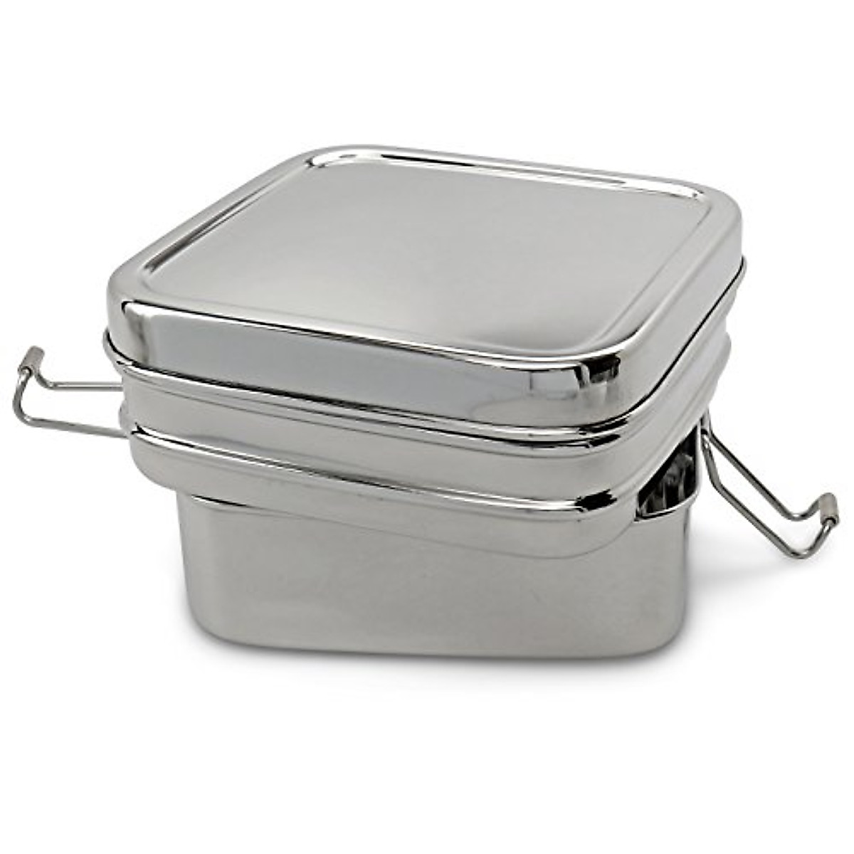 Lifestyle Block Stainless Steel Double Layer 2 Compartment Lunch Box - Compare to Eco Lunchbox