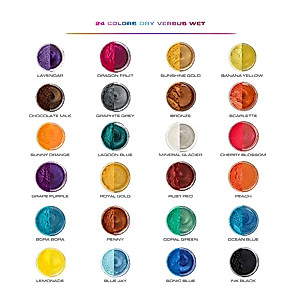 KP Pigments Pearlescent 100% Pure Fine Mica Powder - 24 Color Assortment Naturally Pigmented Multipurpose DIY Arts and Crafts, Dye, Soap Making, Cosmetics, Epoxy Resin, Paint, and More!