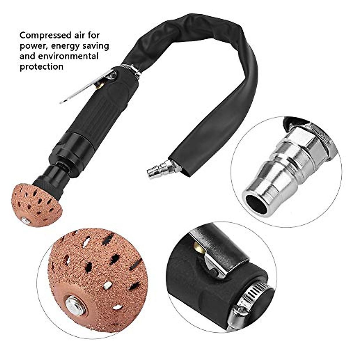 Low Speed Air Die Grinder 2500RPM Micro Pneumatic Tire Buffing Wheel Repair Polishing Tool Kit Tire Repair Grinding Tool Tire Buffer Kit Tire Grinder Tire Repair Tool