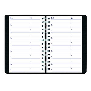 Blueline DuraGlobe Daily Planner, 30-Minute Appointments, 8 x 5, Black Soft Cover, 12-Month (Jan to Dec): 2023