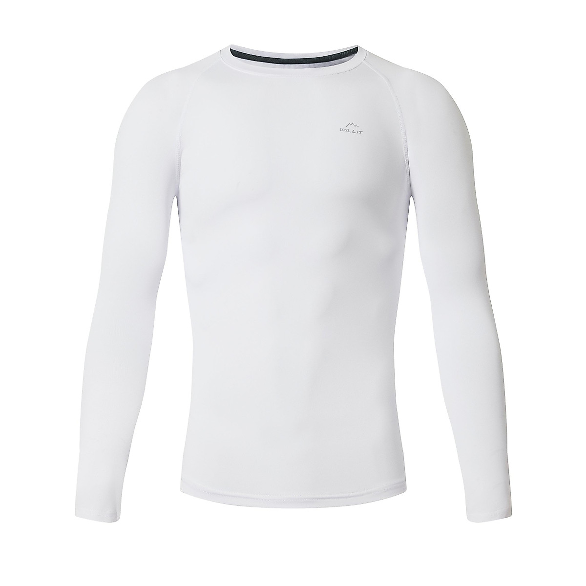 Willit Boys' Compression Shirts Youth Long Sleeve Football Undershirts Kids Baseball Quick Dry Baselayer White M