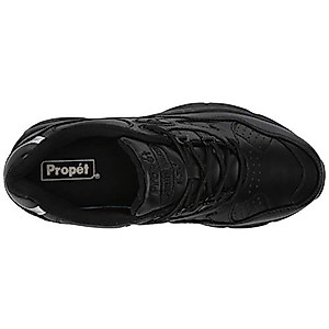 Propét Womens Stana Medical Service Shoe, Black, 12 X-Wide US