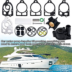 96148Q8 Water Pump Kit Impeller Kit for Mercury and Mariner Outboard and MerCruiser Alpha One Stern Drives Impeller Kit 96148A8 46-96148A8 46-96148Q8 46-96148T8 18-3217